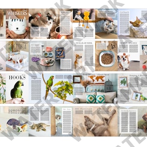 ASSORTED PETS - A Set of 4 Miniature Printables Pet Magazines - Etsy