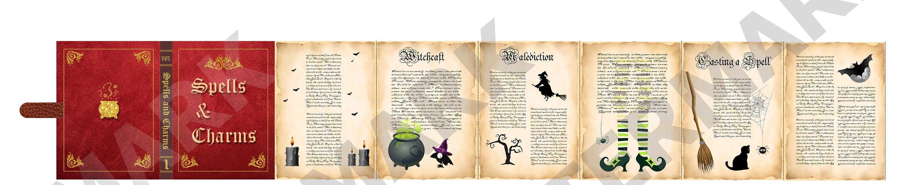 A Set of 4 Printable Miniature Halloween Books - Etsy