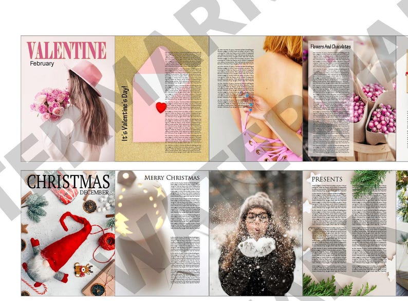 HOLIDAYS VARIETY - A Set of 4 Miniature Assorted Holiday Magazines - Etsy