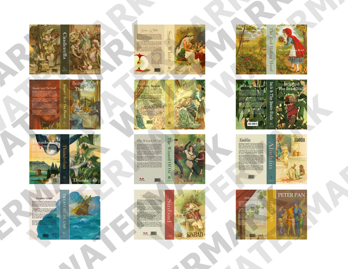 CHILDREN'S BOOKS - A Set of 12 Printable Children's Miniature Book ...