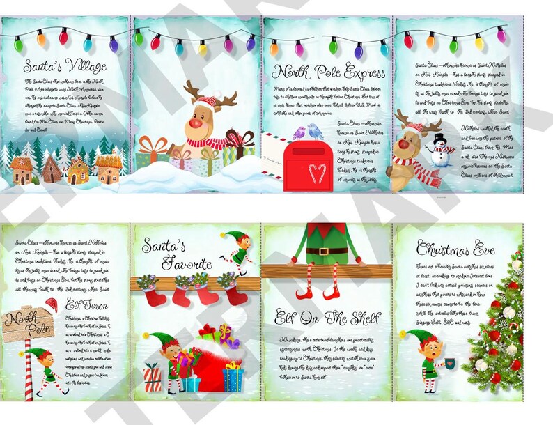 SANTA CLAUS - A Set of 4 Printable Miniature Santa-themed Books Scale 1 ...