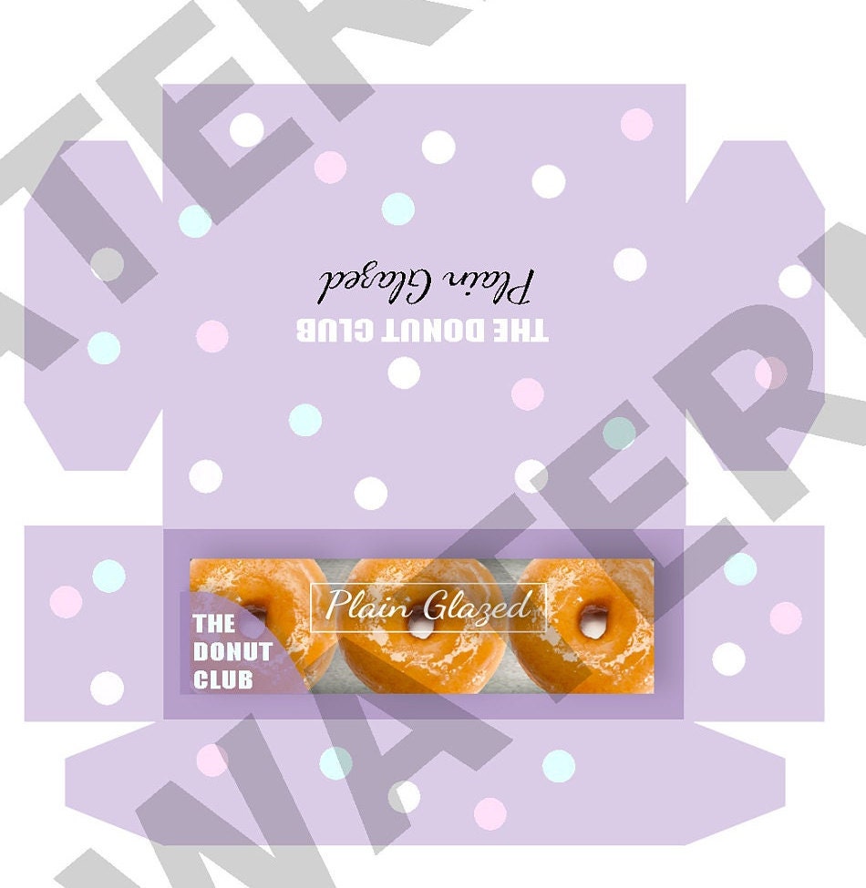 DONUT BOXES - A Set of 6 Miniature Printables Dollhouse Donut Boxes - Etsy