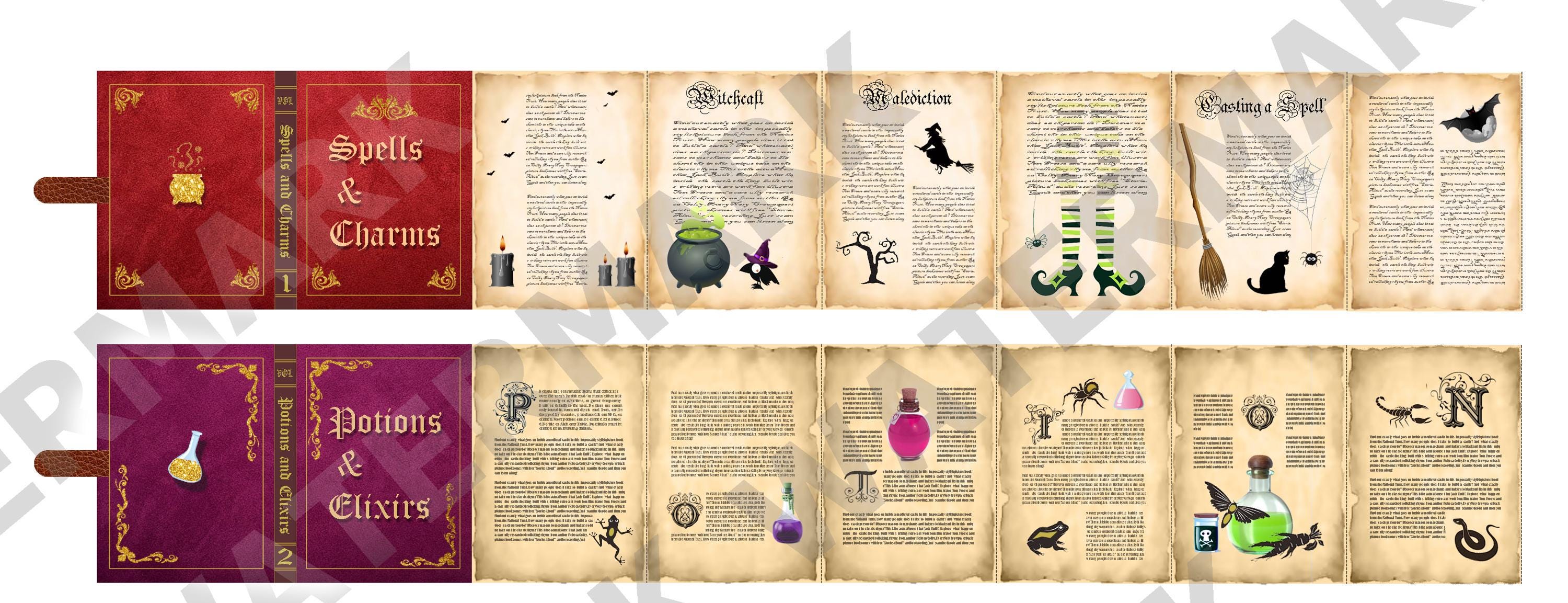 A Set of 4 Printable Miniature Halloween Books - Etsy