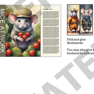 MICE AT WORK - A Printable Miniature Illustrated Book With Sleeve and ...