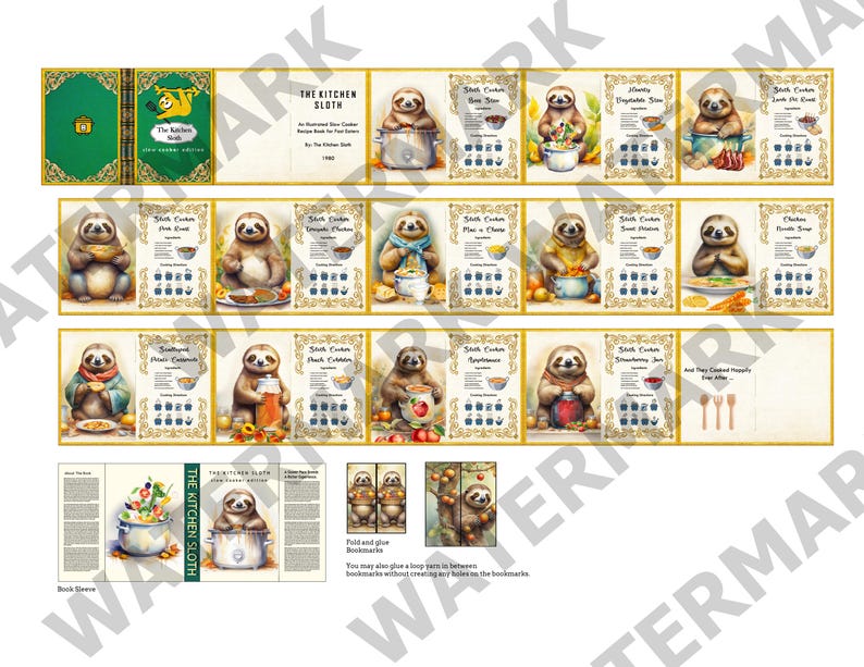 SLOTH COOKER - A Printable Miniature Illustrated Cooking Book With ...