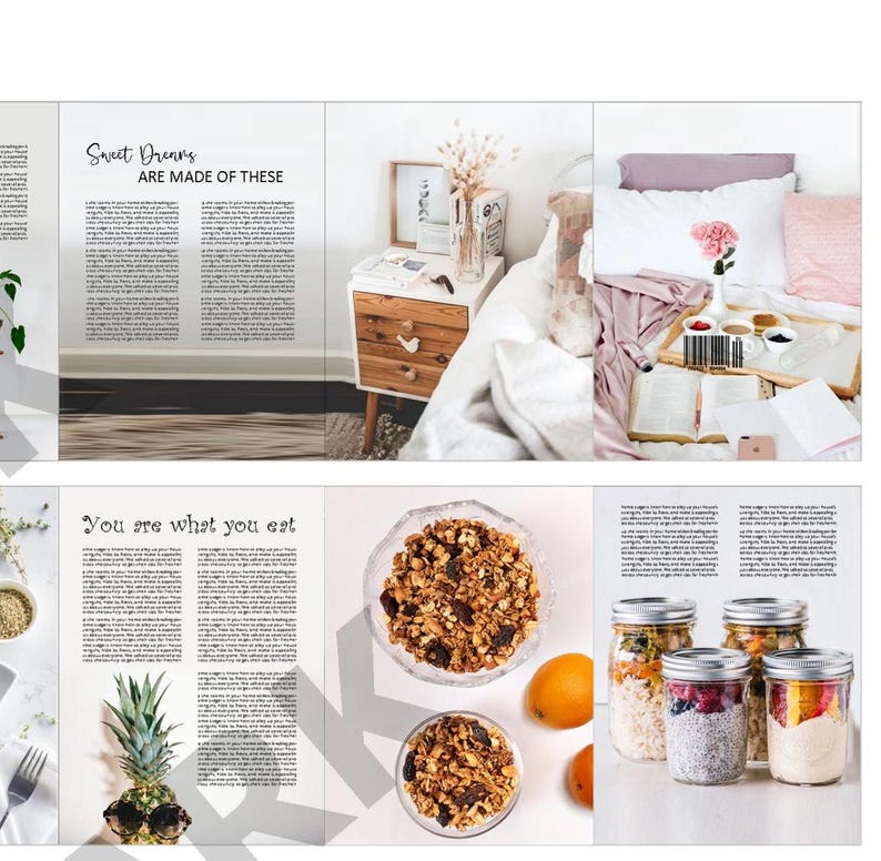 HOME MAGAZINES - A Set of 4 Assorted Printable Miniature Home Magazines ...