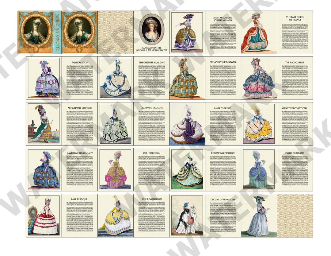 MARIE ANTOINETTE - A Printable Miniature Vintage Book - Etsy