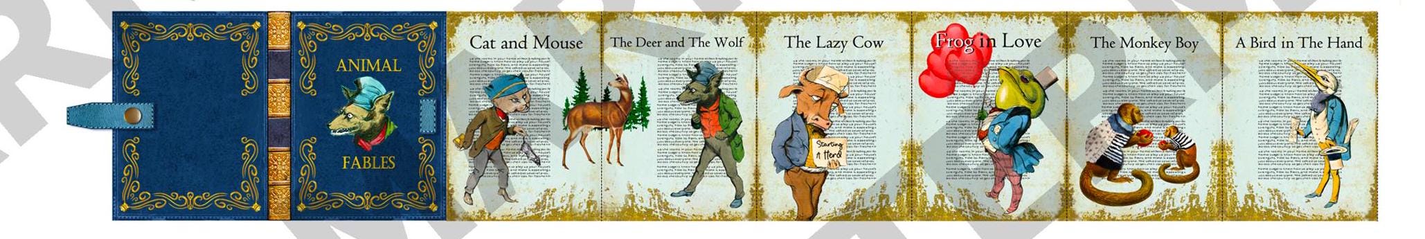 ANIMAL TALES - A Set of 4 Miniature Printables Dollhouse Books - Etsy