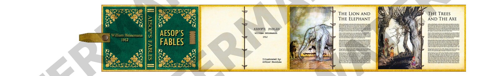 AESOP'S FABLES - A Printable Miniature Illustrated Book With Sleeve and ...