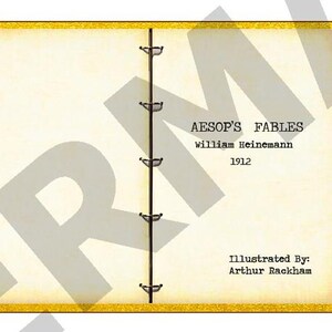 AESOP'S FABLES - A Printable Miniature Illustrated Book With Sleeve and ...