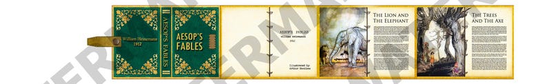 AESOP'S FABLES - A Printable Miniature Illustrated Book With Sleeve and ...