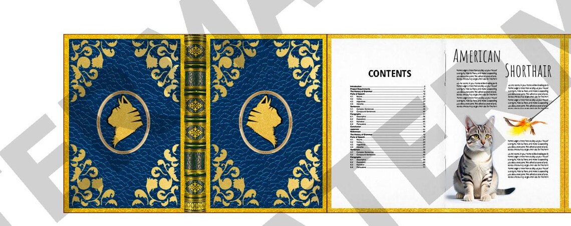 CAT ENCYCLOPEDIA - A Printable Miniature Illustrated Book With Sleeve ...