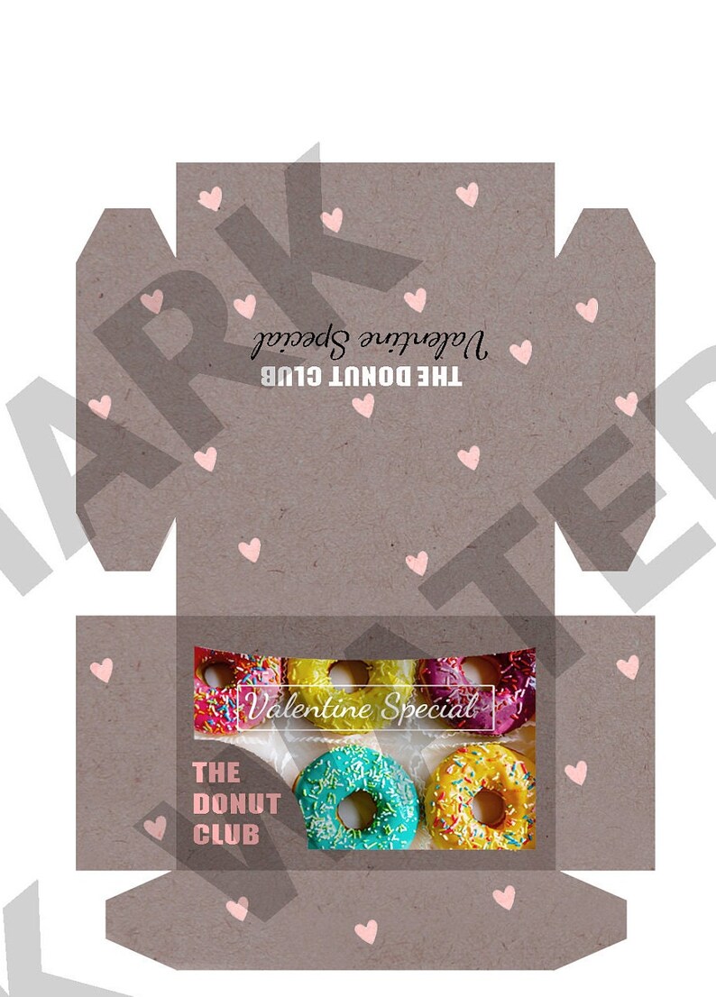 DONUT BOXES - A Set of 6 Miniature Printables Dollhouse Donut Boxes - Etsy
