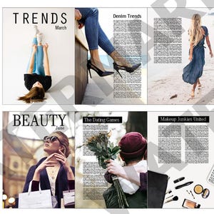 A Set of 4 Printable Miniature Assorted Fashion Magazines - Etsy