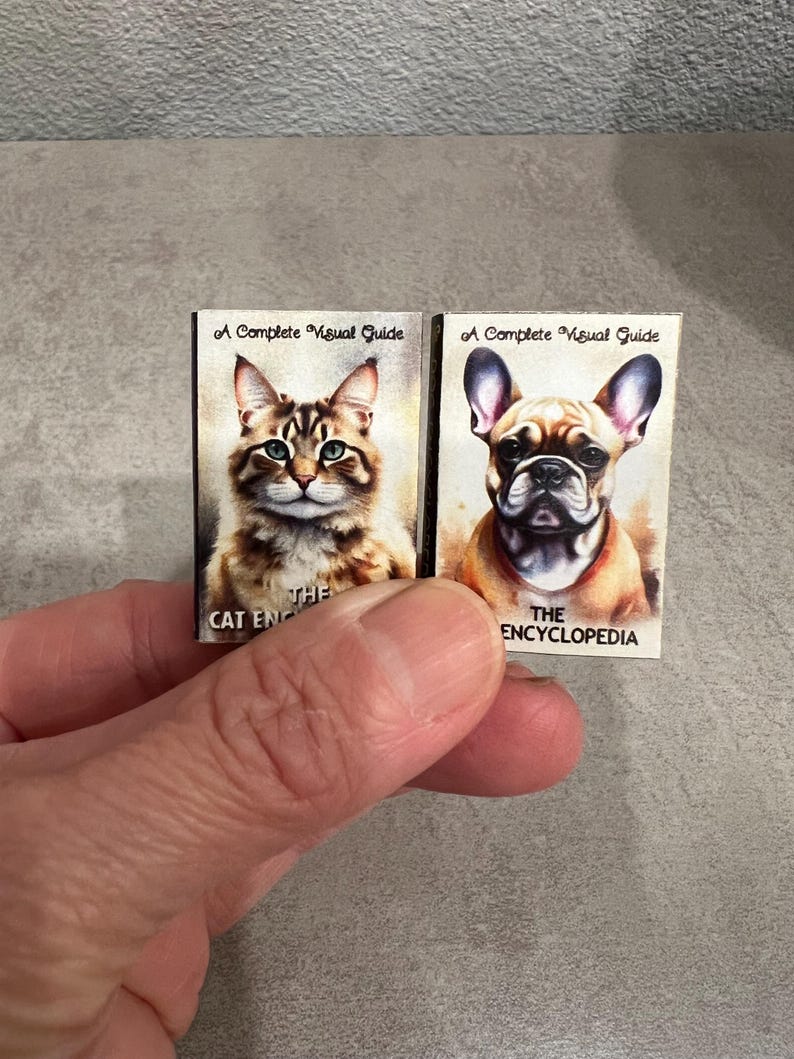 CAT ENCYCLOPEDIA - A Printable Miniature Illustrated Book With Sleeve ...