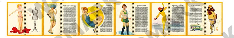 1920s FASHION FUN - A Printable Elongated Miniature Illustrated Book ...