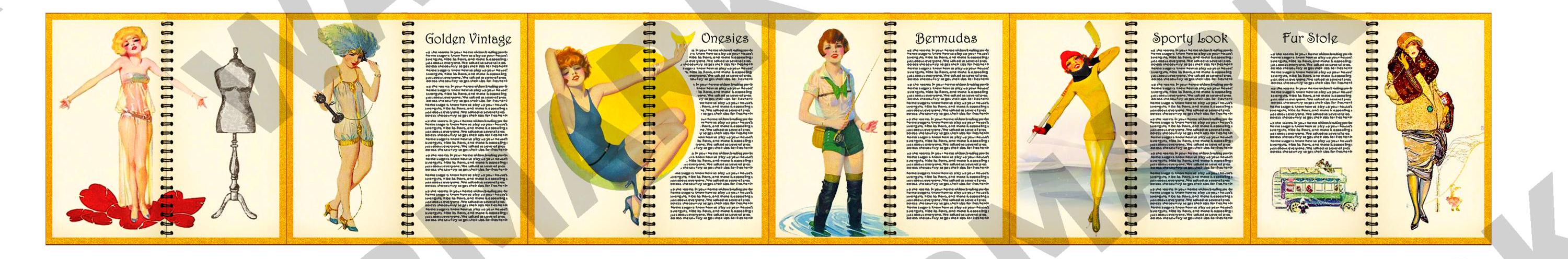 1920s FASHION FUN - A Printable Elongated Miniature Illustrated Book ...