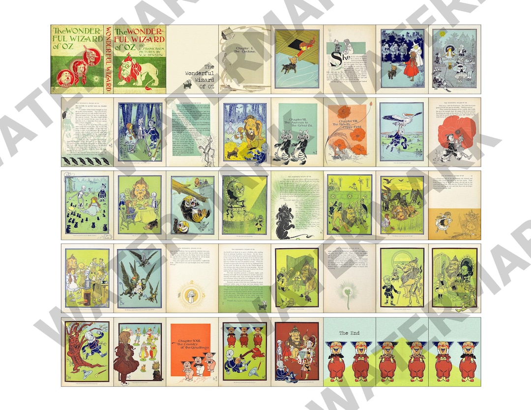 WIZARD OF OZ - A Printable Miniature Classic Book - Etsy