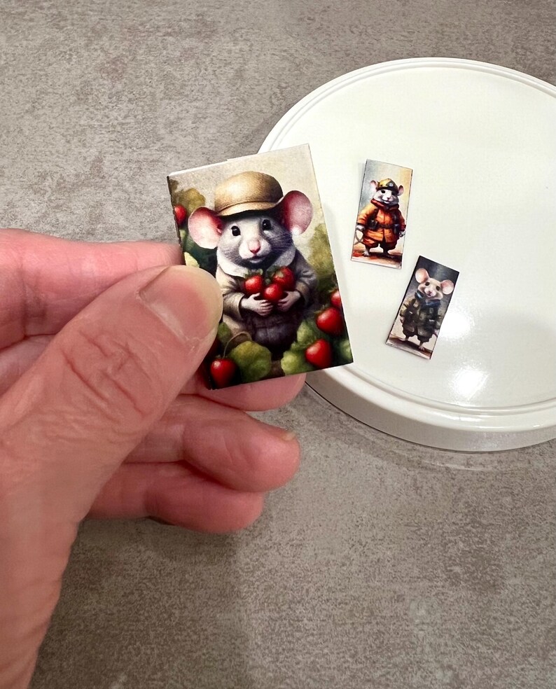 MICE AT WORK - A Printable Miniature Illustrated Book With Sleeve and ...