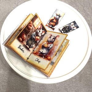 MICE AT WORK - A Printable Miniature Illustrated Book With Sleeve and ...