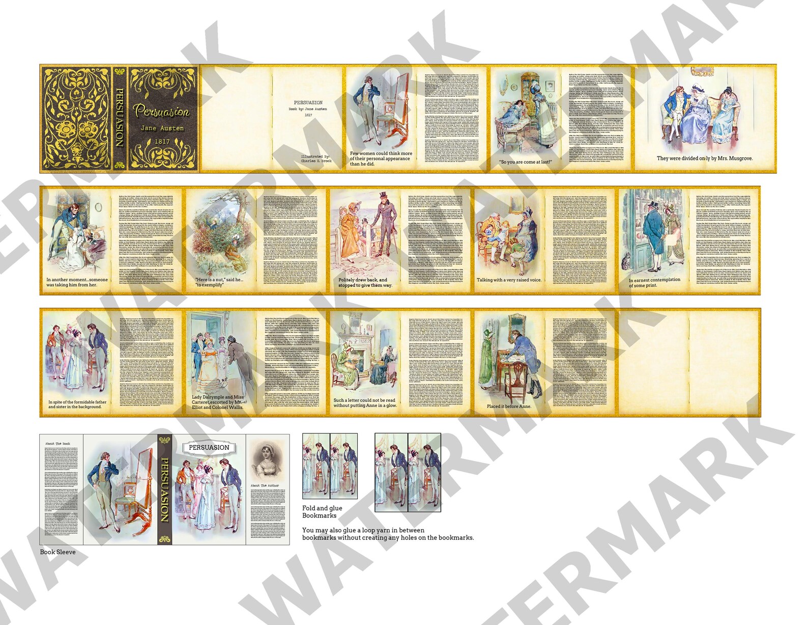 PERSUASION - A Miniature Printable of Jane Austen's Illustrated Novel ...
