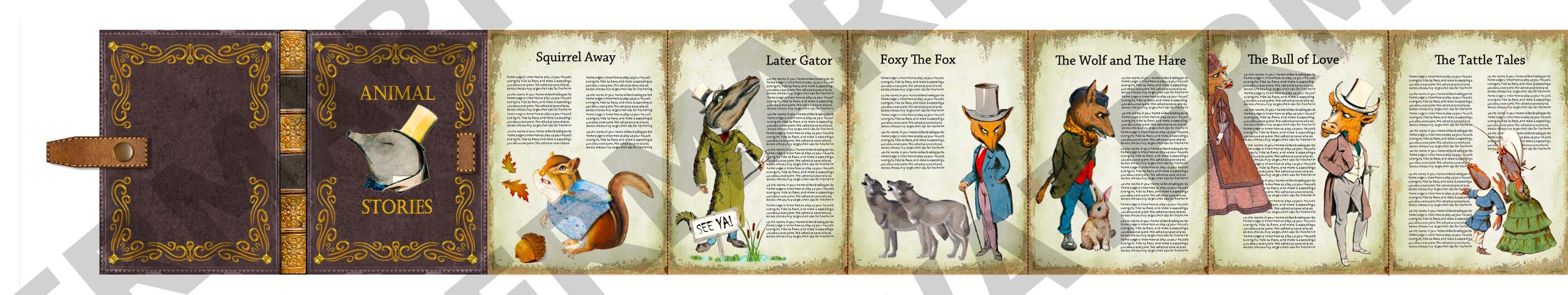 ANIMAL TALES - A Set of 4 Miniature Printables Dollhouse Books - Etsy