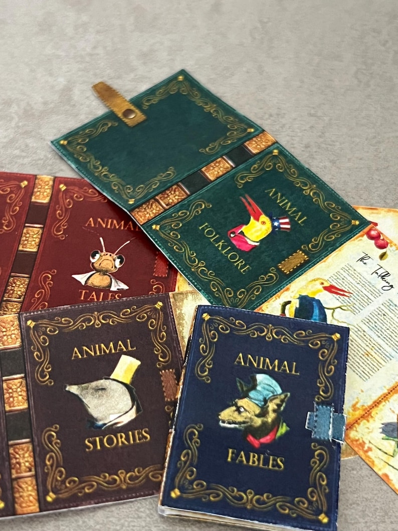 ANIMAL TALES - A Set of 4 Miniature Printables Dollhouse Books - Etsy