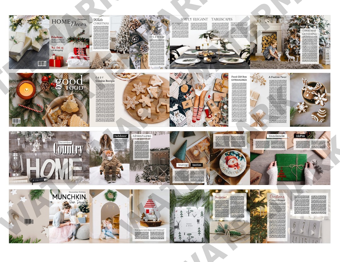 CHRISTMAS VARIETY - A Set of 4 Miniature Assorted Christmas Magazines ...