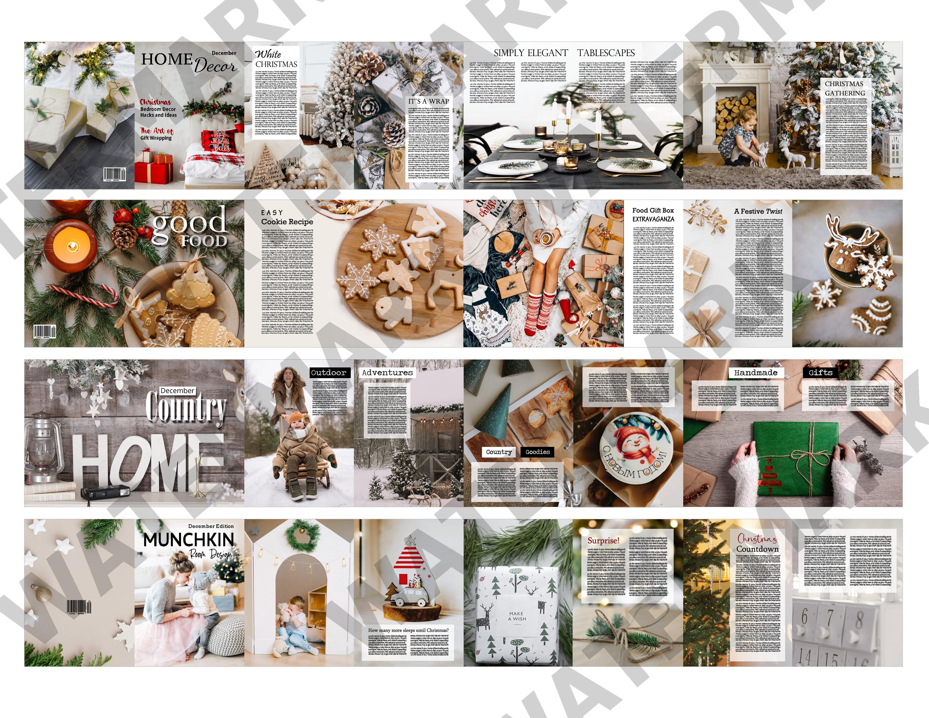 CHRISTMAS VARIETY - A Set of 4 Miniature Assorted Christmas Magazines ...