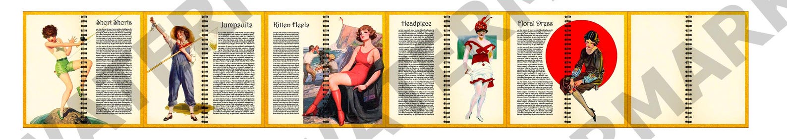 1920s FASHION FUN - A Printable Elongated Miniature Illustrated Book ...