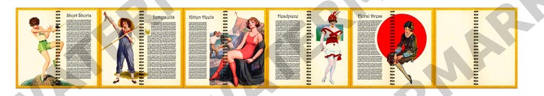 1920s FASHION FUN - A Printable Elongated Miniature Illustrated Book ...