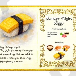 NIGIRI SUSHI COOKBOOK - Printable Miniature Cookbook - Etsy