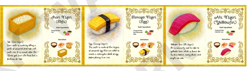 NIGIRI SUSHI COOKBOOK - Printable Miniature Cookbook - Etsy