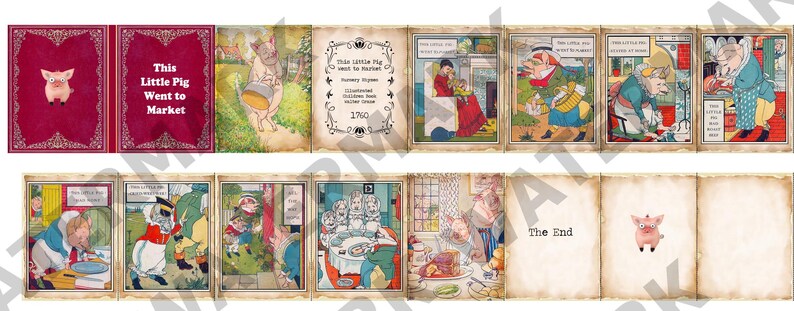 CLASSIC PIG STORIES - A Set of 4 Printable Miniature Books - Etsy