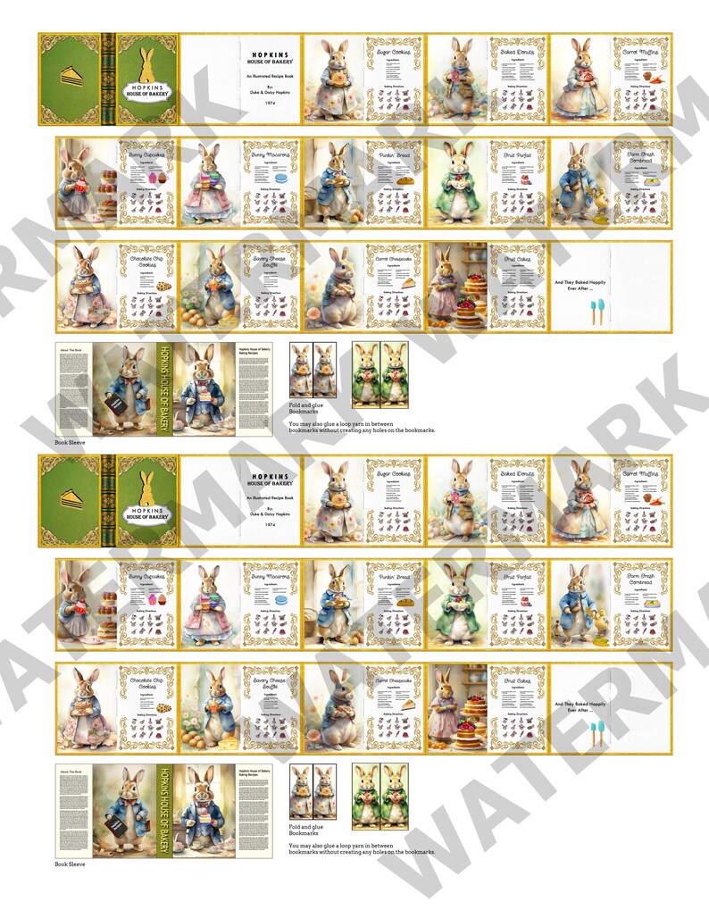 THE HOPKINS COOKBOOK - A Printable Miniature Illustrated Book With ...
