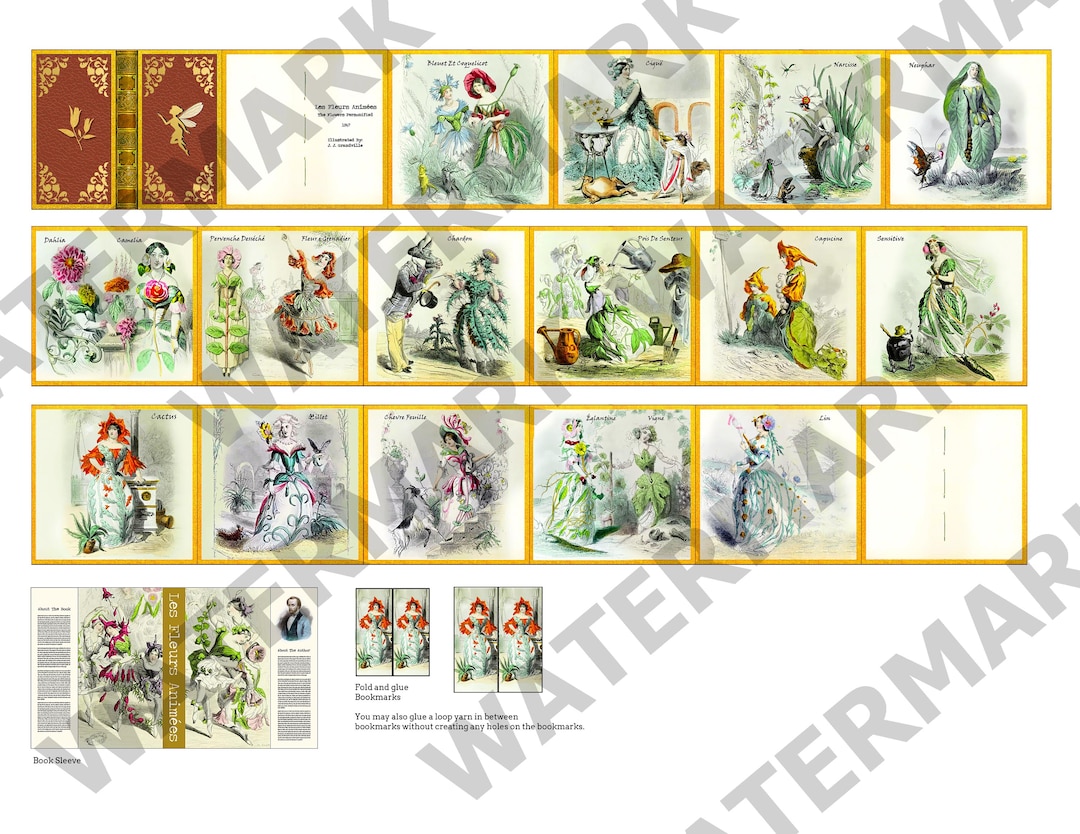 GARDEN FAIRIES- A Printable Miniature Elongated Illustrated Book With ...