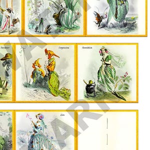 GARDEN FAIRIES- A Printable Miniature Elongated Illustrated Book With ...
