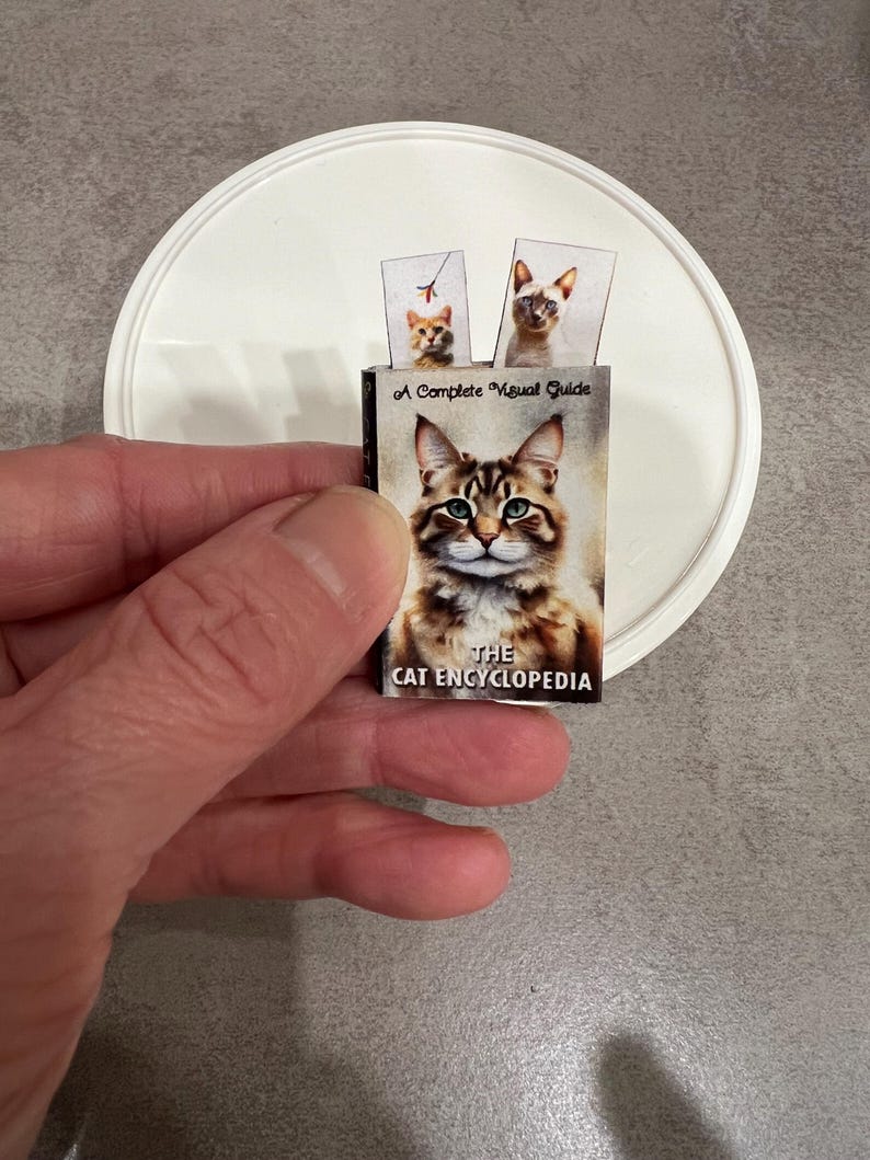 CAT ENCYCLOPEDIA - A Printable Miniature Illustrated Book With Sleeve ...