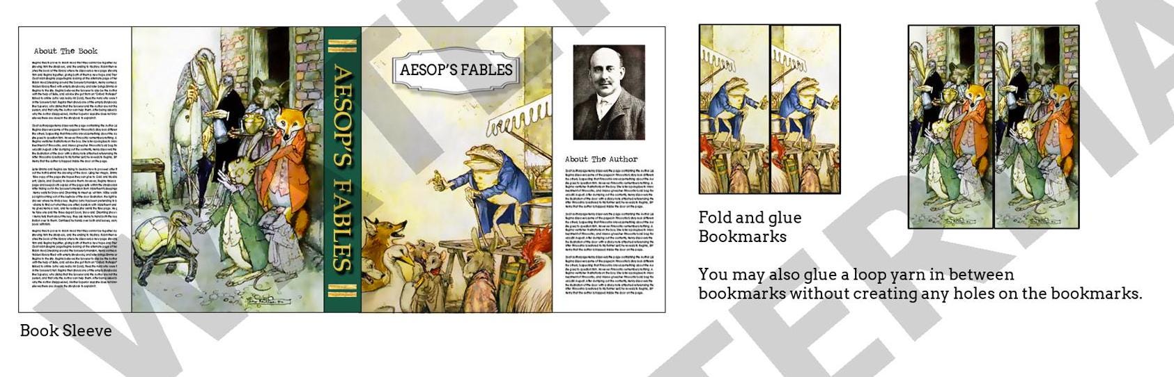 AESOP'S FABLES - A Printable Miniature Illustrated Book With Sleeve and ...