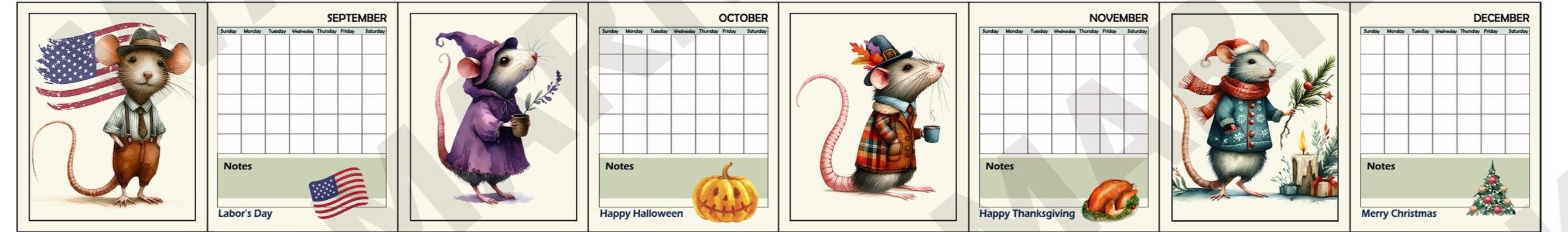 LEATHER CALENDAR PLANNER - A Printable Miniature Vintage Leather ...