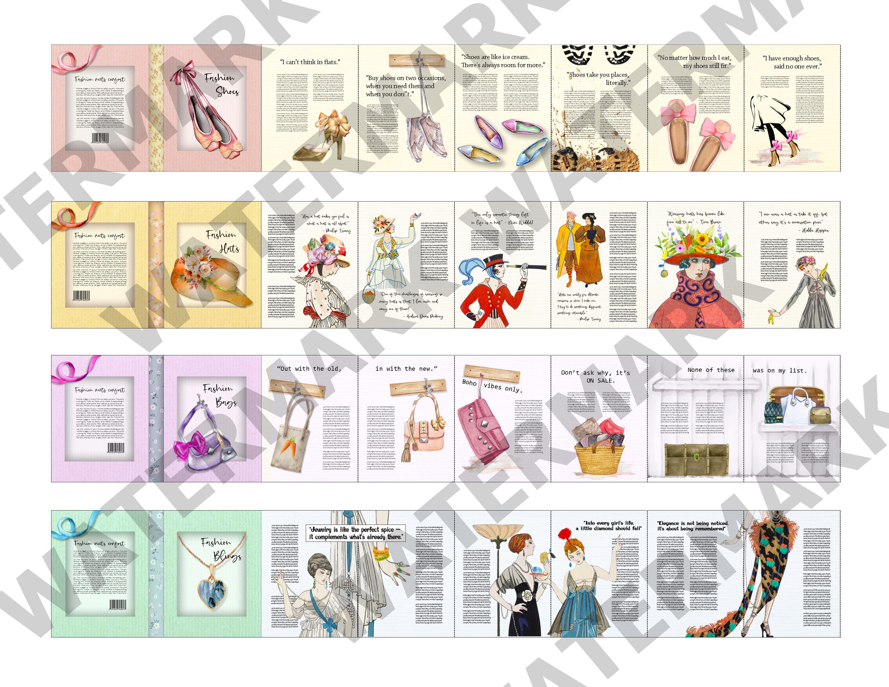 FASHION ACCESSORIES - A Set of 4 Printable Miniature Fashion ...