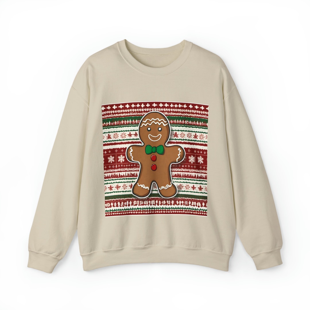 Ugly Christmas Sweater, Gingerbread Man Sweater, Cute Christmas Sweater ...