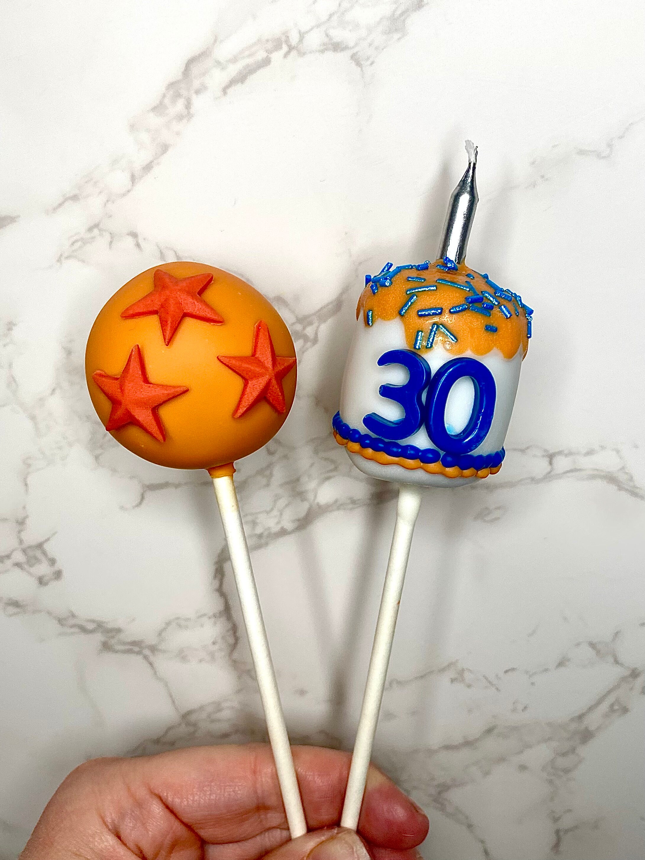 Cakepops DRAGON BALL Birthday Cake Pops Dragon Ball Party Cakepop Party ...