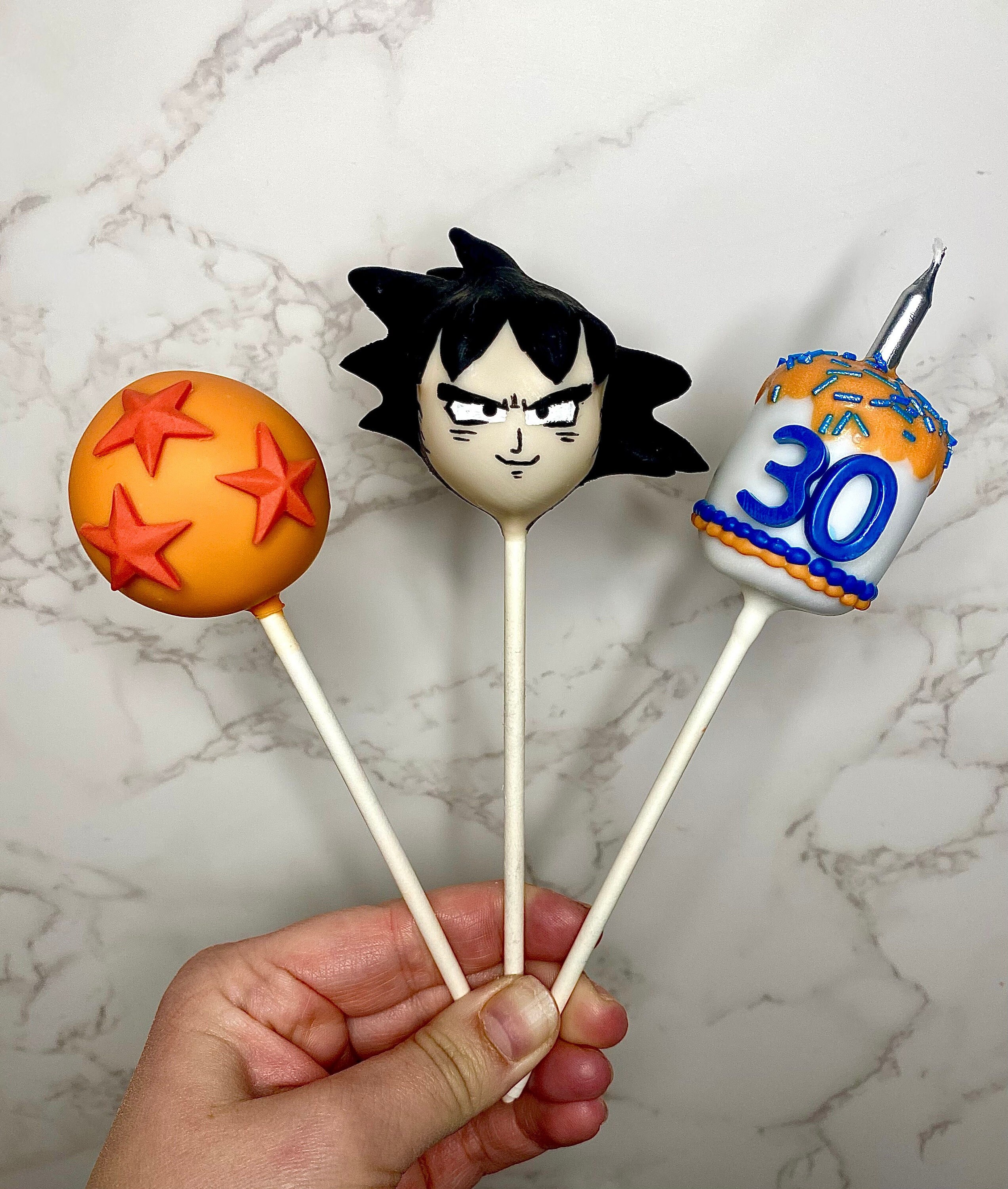 Cakepops DRAGON BALL Birthday Cake Pops Dragon Ball Party Cakepop Party ...