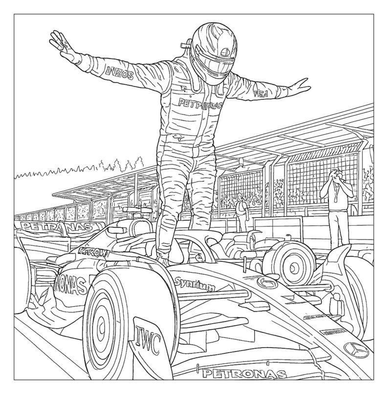 Formula 1 Coloring Book 2025: F1 Drivers & Cars (digital Download) - Etsy