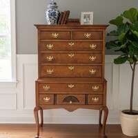 American Federal Era Mahogany Tall Boy Dresser - Etsy