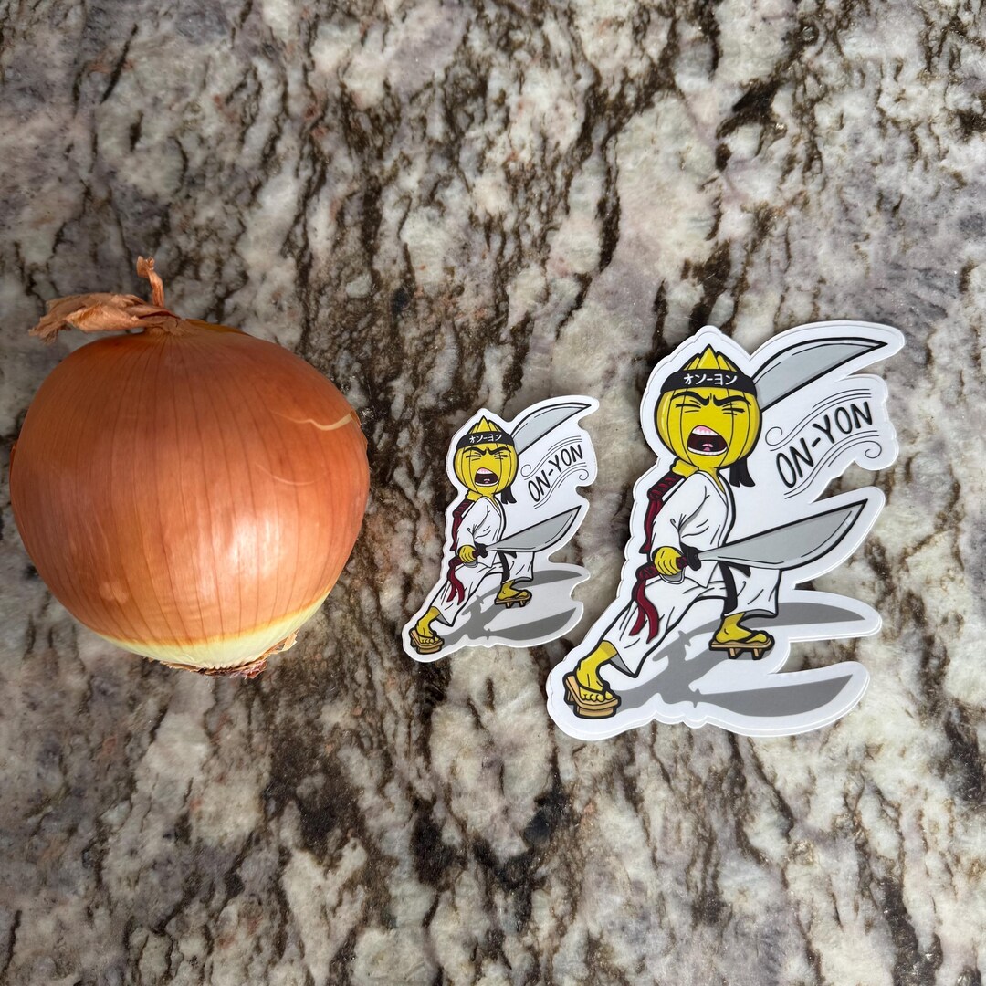 Karate Onion (on-yon) Vinyl Sticker: Funny Ninja Vegetable Art - Etsy