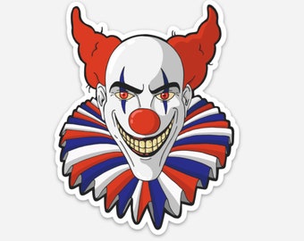 Square Neon Goth Weird Evil Clown Fish Vinyl Sticker Weirdcore ...