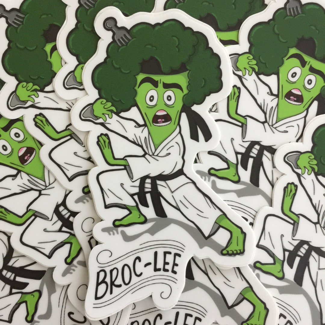 Karate Broccoli (broc-lee) Vinyl Sticker: Funny Pun Art - Etsy