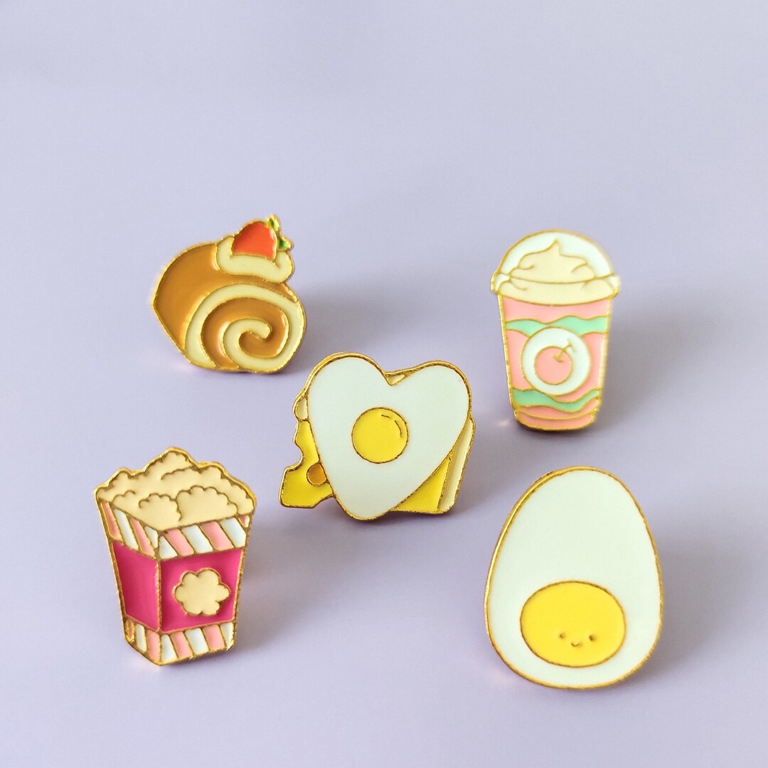 Cartoon Food Pins Lapel Pin Cute Enamel Pin Funny Lapel Pin - Etsy